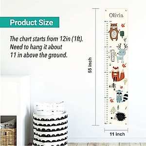 Personalized Kids Canvas Growth Chart, Height Chart, Growth Chart Banner
