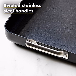 GreenPan Chop & Grill Roasting Pan, 13.8” x 10”, Black