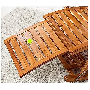 Lounge Chair, Zero Chair,Lounge Chairs,Wooden Folding Rocking Chair Balcony Bamboo Adjustable Back Chair with Headrest and Foot Massage Outdoor Sun Loungers Old Man Siesta Chair