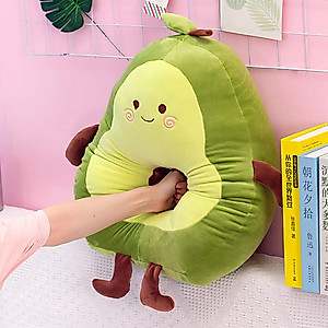 EHOTONG Avocado Plush Food Pillow Cute Funny Fruit Throw Pillows Stuffed Toy, 25.6"