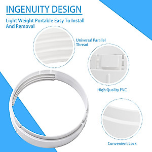 JTooloife Portable Air Conditioner Window Kit for AC Unit, Sliding AC Vent Kit Portable Window Slide Kit Plate Adjustable Length with Exhaust Hose Coupler(5.9 Inches)