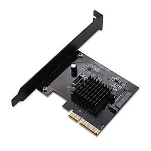 EZDIY-FAB USB3.2 Gen2x2 Type-E Front Panel Internal Expansion Card 20 Gbps PCI Express 3.0 X4 Adapter for Desktop PCs (ASM3242)