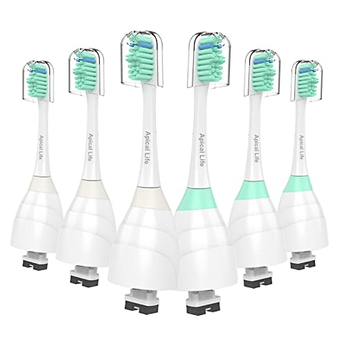 Replacement Toothbrush Heads Compatible with Philips Sonicare Screw-on E-Series Electric Rechargeable Toothbrush, Precision Clean Toothbrush Heads Refills, 6 Pack