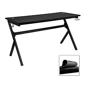 Flash Furniture 55" x 24" Extra Large Gaming Desk with Headphone Hook and Cup Holder - Free Mouse Pad