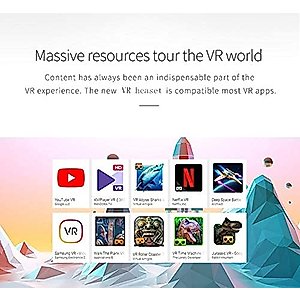 3D Virtual Reality Headset, 3D VR Glasses Viewer with Remote [Bluetooth] for iOS iPhone 13 12 11 Pro Max Mini X R S 8 7 Samsung Galaxy S10 S9 S8 S7 Edge Note/A 10 9 8 + Other 4.7-6.2" Cellphone, White