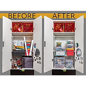 Rubbermaid 6 Qt. Handi-Box, Stackable Plastic Storage Bin with Latching Lid, Pack of 6, Great for Shoe Storage, Classroom Organization, Cube Organizer and Kitchen Pantry Container, Clear