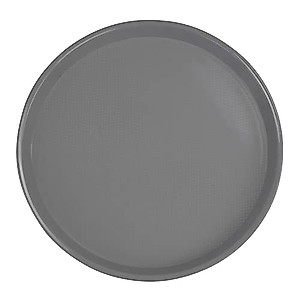 Innouse 4 Pack Food Service Tray Round, Waitress Tray Restaurant Drink Tray, Gray, R