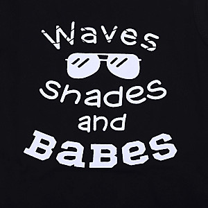 U·nikaka Toddler Baby Boy Cartoon Short Sleeve Button Down Shirt & Casual Shorts Kids Summer Outfits Clothes Set Black, 12-18 Months