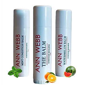 ANN WEBB Balm Lip Moisturizer for Dry Lip Care - Organic Lip Balm for Chapped Lips - Anti-aging - UV protecting Lip Repair for Hydrating Lips Oversized - Best Balm - Original .5oz