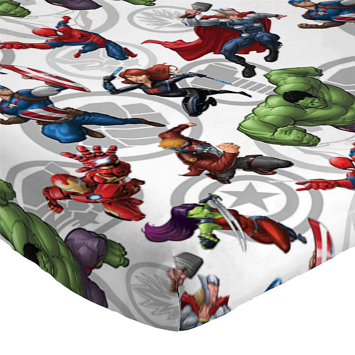 Jay Franco Marvel Avengers Marvel Team Twin Sheet Set - Super Soft and Cozy Kid’s Bedding - Fade Resistant Polyester Microfiber Sheets (Official Marvel Product)