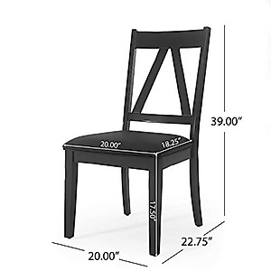 Christopher Knight Home Fairgreens Dining Chair Sets, Black