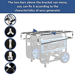 GEHENG Generator Running Cover,100% Waterproof Generator Cover,With Stand,Universal Kit,Fits Most 5500W-15000W Framed Generators,for Westinghouse, Champion, DuroMax, Generac and More,38"x28"x25",grey.