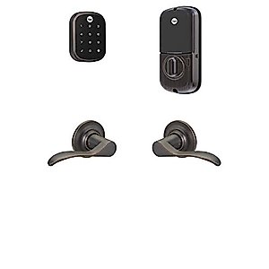 Yale Security B-YRD256-ZW-NW-0BP Yale Assure Lock SL with Z-Wave with Norwood Works with Ring Alarm, Smartthings, and Wink Smart Touchscreen Deadbolt with Matching Lever, Key-Free, Bronze