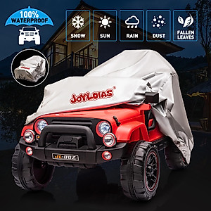 2 Seater Ride On Truck and Car Cover, 12V Children's Electric Car with Parental Remote Control, Music, MP3 Player, LED Lights, Spring Suspension, Red