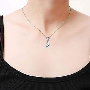 KunBead Mother and Daughter Matching Love Rose Gold Heart Necklace Set for 2 Pendant Jewelry Necklace for Mom Mothers Day Gift