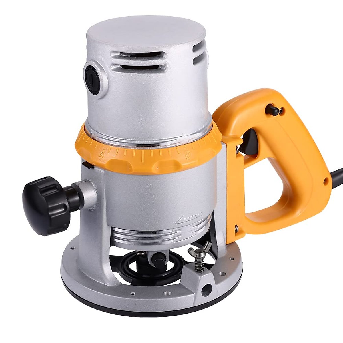 Hoteche Wood Router 12.5Amp Power Router for woodworking Fixed Base Routing Machine with 1/4", 1/2" and 12mm Collet