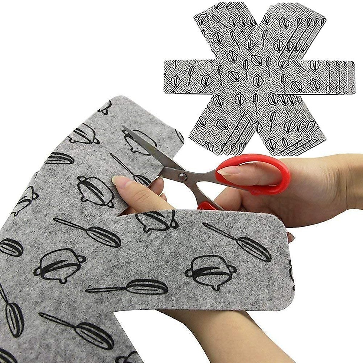 XUTONG Pot and Pan Protectors, Set of 12 and 3 Different Size, Cookware Protector Set/Pots and Pans Dividers/Pans Separator Anti-Slip to Avoid Scratching or Marring When Stacking
