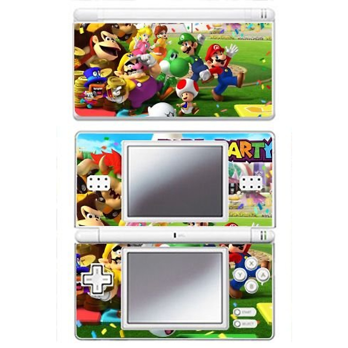 Mario Party Game Skin for Nintendo DS Lite Console