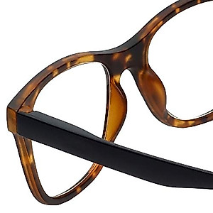 Magz Chelsea Cateye Blue Light Reading Glasses +2.00 Tortoise Havana Readers Men Women Neck Hanging Magnetic Rear Connecting