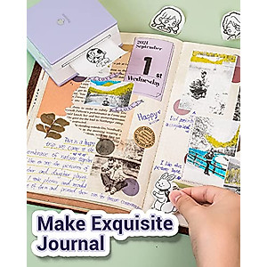 Phomemo Pocket Printer - M02 Mini Bluetooth Wireless Sticker Printer, Compatible with iOS & Android, Thermal Mobile Printer for Fun, memo, to-do List, Work Notes, DIY Journal, Purple