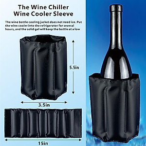AHAILUOO Wine Chiller Bucket Champagne Bucket for 750ml Double Layer Vacuum Stainless Steel Cooling Bucket Insulated Wine Cooler Bucket to Keep Wine Cold up to 6 Hours