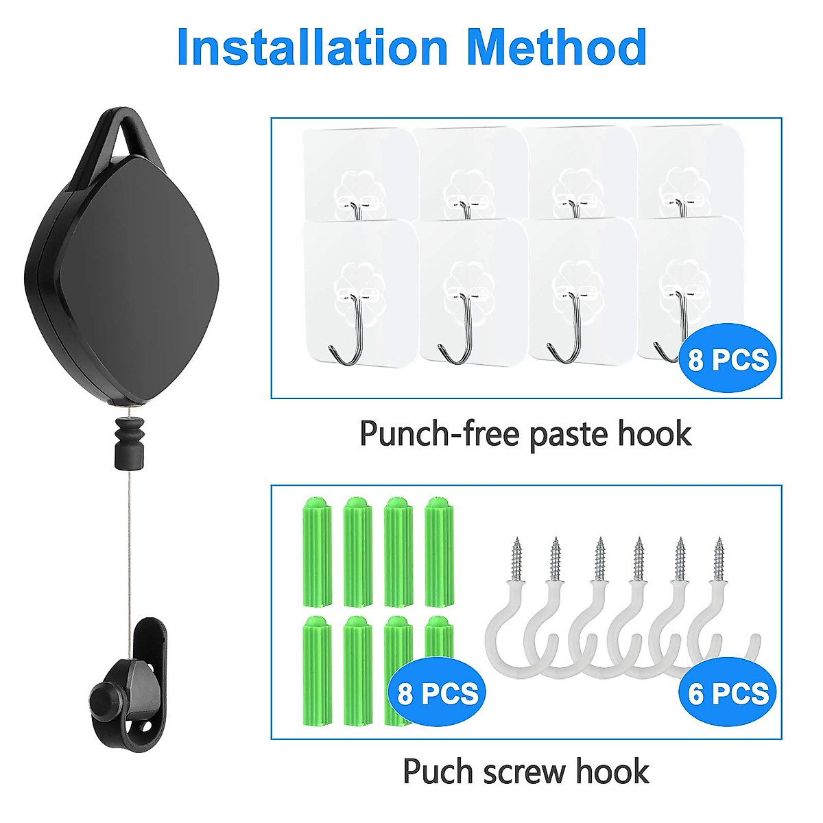 BEJOY 2021 VR Cable Accessories Cable Management, Ceiling Pulley System Link Cable for Oculus Quest/Quest 2/Oculus Rift/HTC Vive/Microsoft MR/Playstation/Lenovo Explorer Accessories (Black)