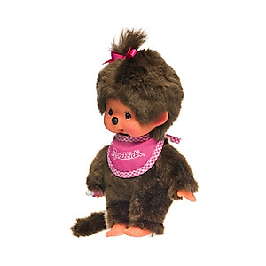 Monchhichi Classic Girl Pink Bib 20 cm