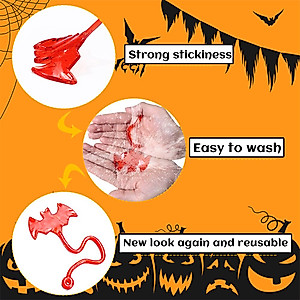 Vellibring 48 PCS Halloween Sticky Hands Party Favors for Kids Stretchy Sticky Toys Bulk for Halloween Treats Goodie Bag Stuffers Fillers Classroom Exchange Prizes