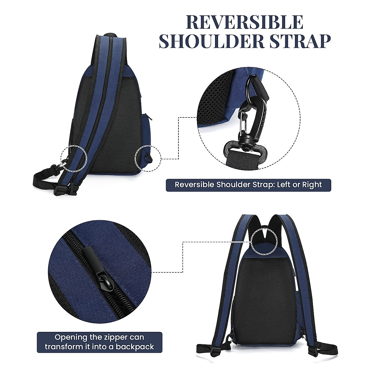 BAIGIO Camera Sling Bag Small Camera Backpack for Photographers,Water-resistant Camera Crossbody Bag Travel Caemra Backpack for DSLR SLR Mirrorless Camera