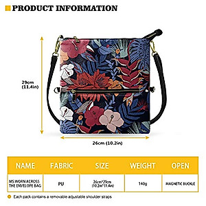 INSTANTARTS Women's African Style Envelope Bag Pu Leather Adjustable Strap Shoulder Evening Bag Clutch Purse for Wedding Party