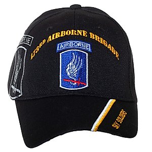 Officially Licensed US Army 173rd Airborne Brigade Sky Soldiers Embroidered Black Adjustable Baseball Cap