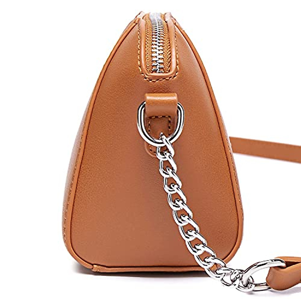 David Jones Vegan Leather Crossbody Purse for Women-Small Shoulder Cell Phone Womens Wallet Purses and Handbags,Cute Designer Brown Purse