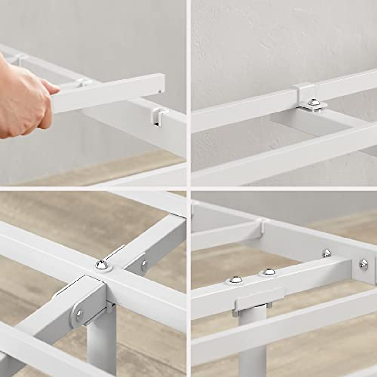 ZINUS Florence Metal Platform Bed Frame / Mattress Foundation / No Box Spring Needed / Easy Assembly, White, Full