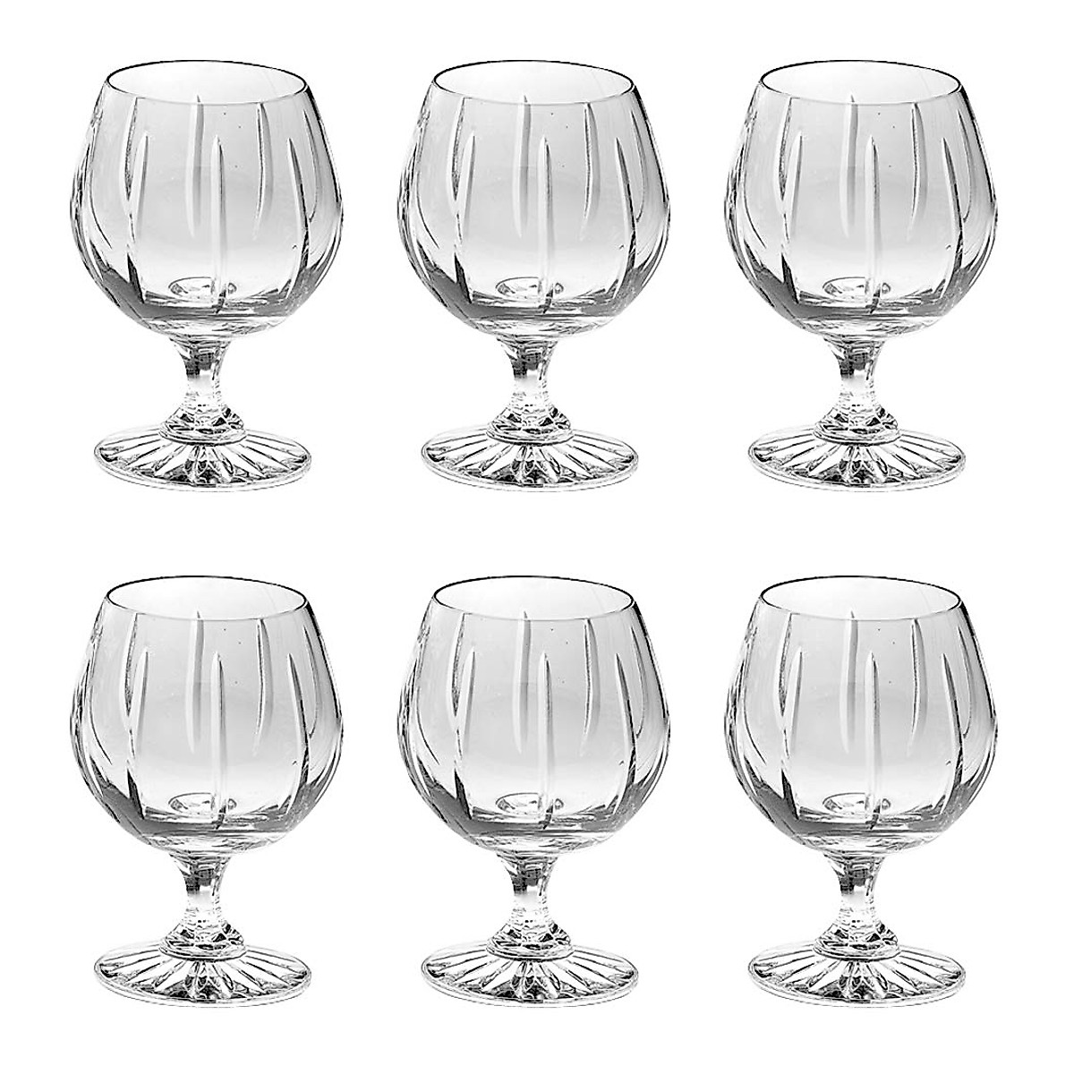 Barski Crystal - Sherry - Brandy - Cognac - Snifter - Glasses - Set of 6 - Handcrafted - Crystal Glass - Great for Spirits - Drinks - Bourbon - Wine - 11 ounce - Made in Europe
