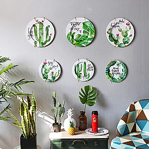 SOSPIRO 10 Pack Stainless Steel Plate Hangers for Walls Compatible Decorative Plates Hooks Dish Diaplay Holder with 10 PCS Wall Hooks (8 Inch)