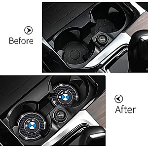 AOKADUTE Car Cup Holder Coaster Compatible with BMW M 1 3 5 6 Series X1 X3 X7 X5 X6 Z4 7 Series Recessed Silicone Non-Slip Drink Coaster Car Interior Accessories 2.76 Inch 2 Pieces