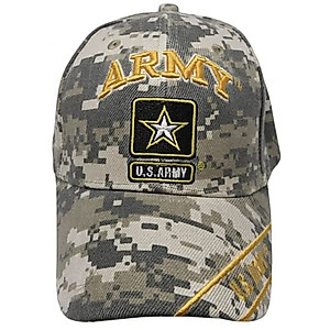 U.S. Army Star Logo Camo Camouflage Ball Cap Baseball Embroidered Hat