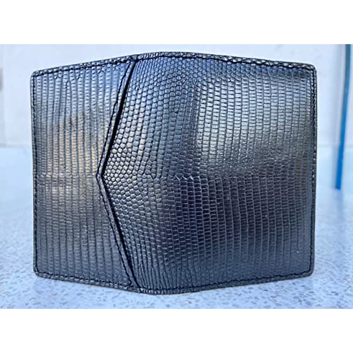 Double side Black Lizard leather skin Credit Cardholder, leather credit cardcase, leather creditcard cover