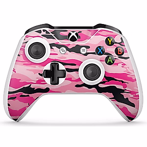 giZmoZ n gadgetZ Xbox One S Pink CAMO Console Skin Decal Sticker + 2 Controller Skins