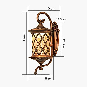 ZHDWOALG Farmhouse Chandelier Outdoor Wall Mount Light Fixture Waterproof Exterior Sconces with Aluminum Housing Wall Sconce Light Creative Wall Lantern for Patio, Deck, Yard, Garden, Path, Home Moder