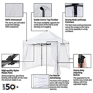 Yaheetech 10'x10' Pop Up Canopy with Removable Mesh Side Walls, Commercial Instant Tent, Instant Canopy Tent for Camping, Family Outings, Wedding