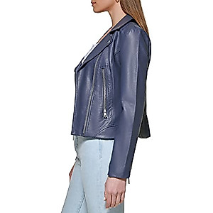 Levi's Women's Faux Leather Asymmetrical Moto Jacket, Odyssey Grey, X-Large