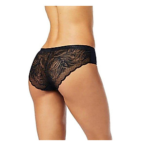 Vince Camuto Women's Underwear ? Seamless Lace Hipster Briefs (3 Pack), Size Medium, Black/Black/Black