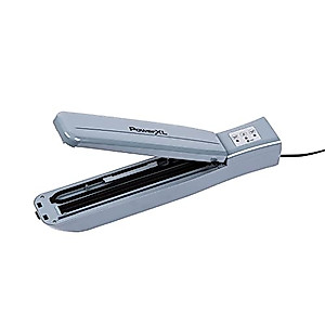 PowerXL Duo NutriSealer Food Vacuum Sealer Machine with Vacuum Seal Bags & Rolls, Double Airtight Sealing with Built-in Cutter, Small Snack Bag Capability, Safety Certified, Lab Tested, LED Indicator Lights, 11 inch (Slate)