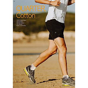 Pro Mountain Quarter Ankle Compression Athletic Cotton Mesh Hiking Socks W Logo Size M US Men Shoes 7-9 Women 8-10 Black 6 Pairs Pack