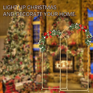 Fullvaseer Gold Wedding Arch Stand Metal Wedding Arch Backdrop Stand for Birthday Party Wedding Ceremony Bridal Decoration(5Ft,6Ft)