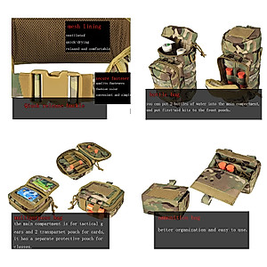 5 in 1 Tactical Duty Padded Belts for Law Enforcement Modular Heavy Equipment Police Duty Utility Belt with Pouches (CP)