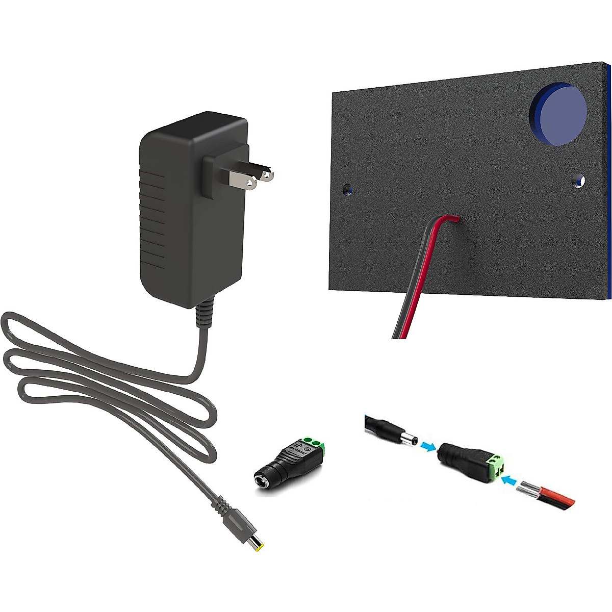 Microlight Infrared Illuminator IR Plate 120/5-940 for Hidden spy cam in Covert Surveillance Systems 120deg Wide Angle up to 15ft Invisible Night Vision 110-240 V AC