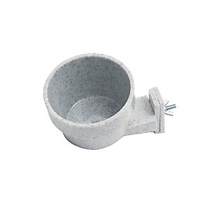 Lixit Quick Lock Cage Bowls for Small Animals and Birds. (10oz, Granite)