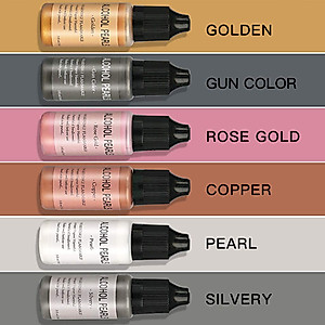 HELYZQ Metallic Resin Pigment Resin Dye Alcohol Inks Concentrated Resin Colorant 15ml